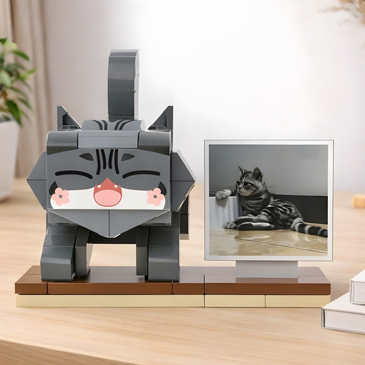 Custom Pet Brick Figure Fully Body Customizable 1 Cat Photo Brick Figu ...