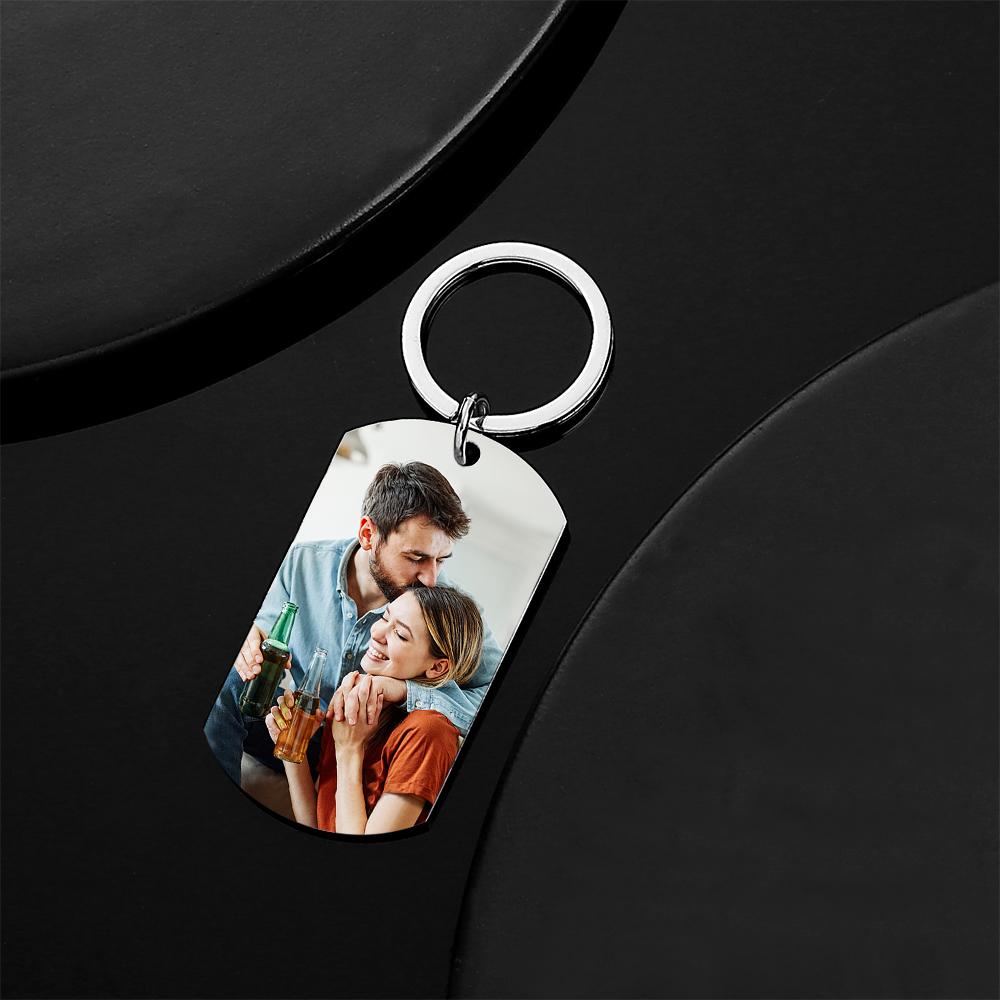 Custom Photo Key Chain Engraved Tag Keychain With Engraving Gifts ...